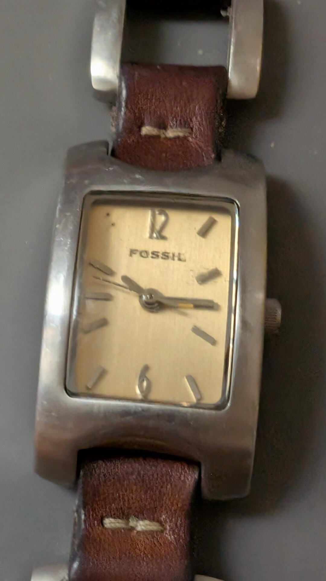 Ladies Fossil Tank Style Quartz Watch With New Battery and Original ...