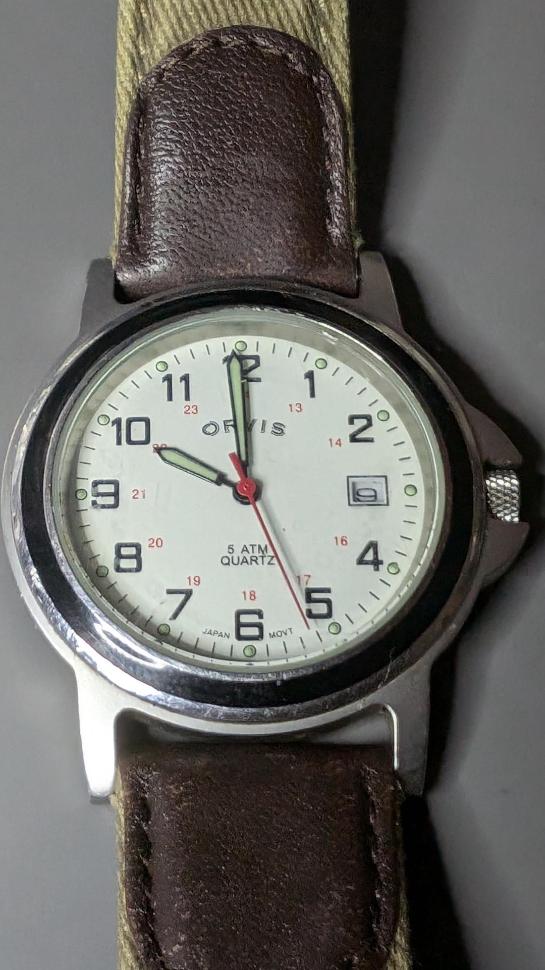 Vintage Orvis Quartz Field Watch With New Battery and Original Khaki ...