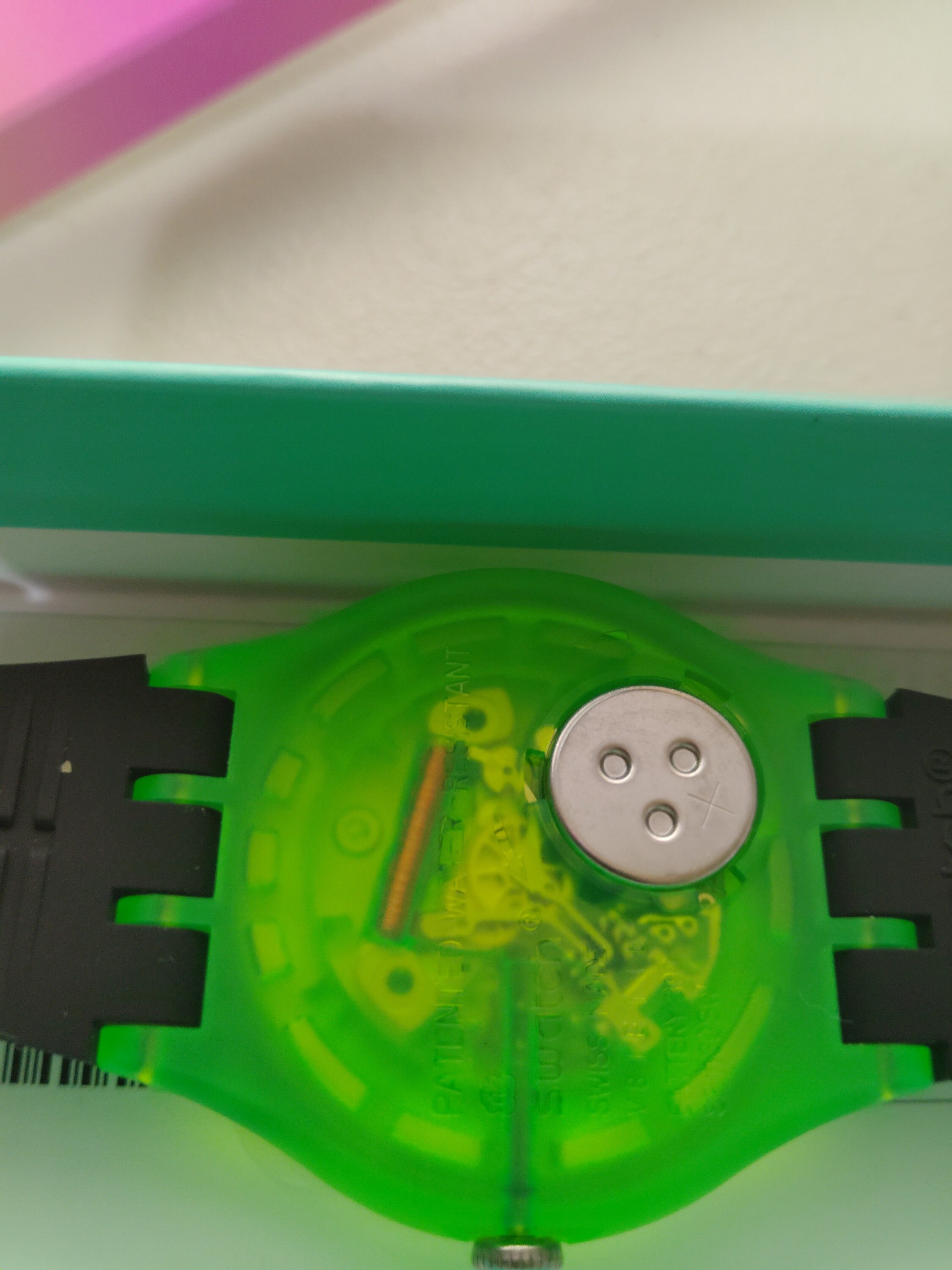 New Swatch Casual Watch Green Quartz Bio-sourced NEON RIDER With ...