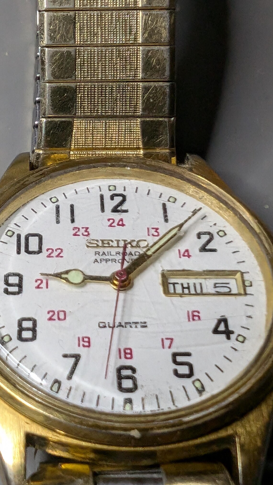 Vintage Seiko Quartz Railroad Approved Watch With New Movement, Stem ...