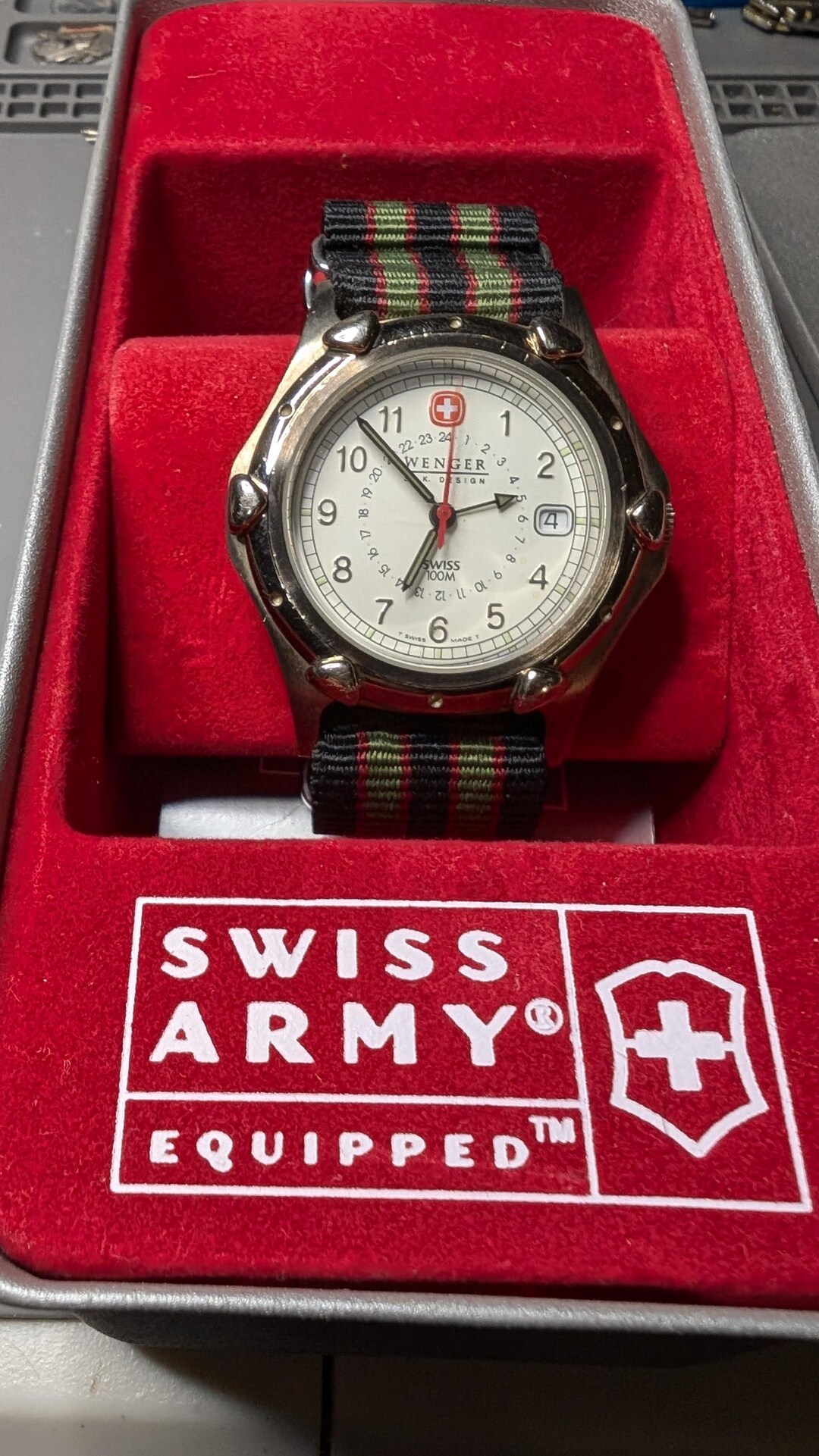 Vintage Wenger 4 Hand 24 Hour Quartz Diver Style Watch With New Battery ...