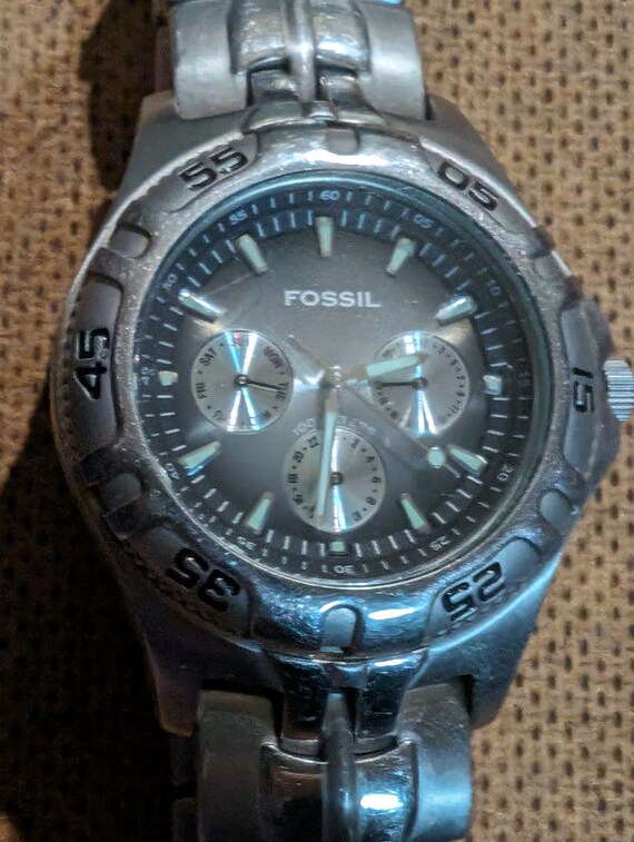fossil blue mens diver - Gem