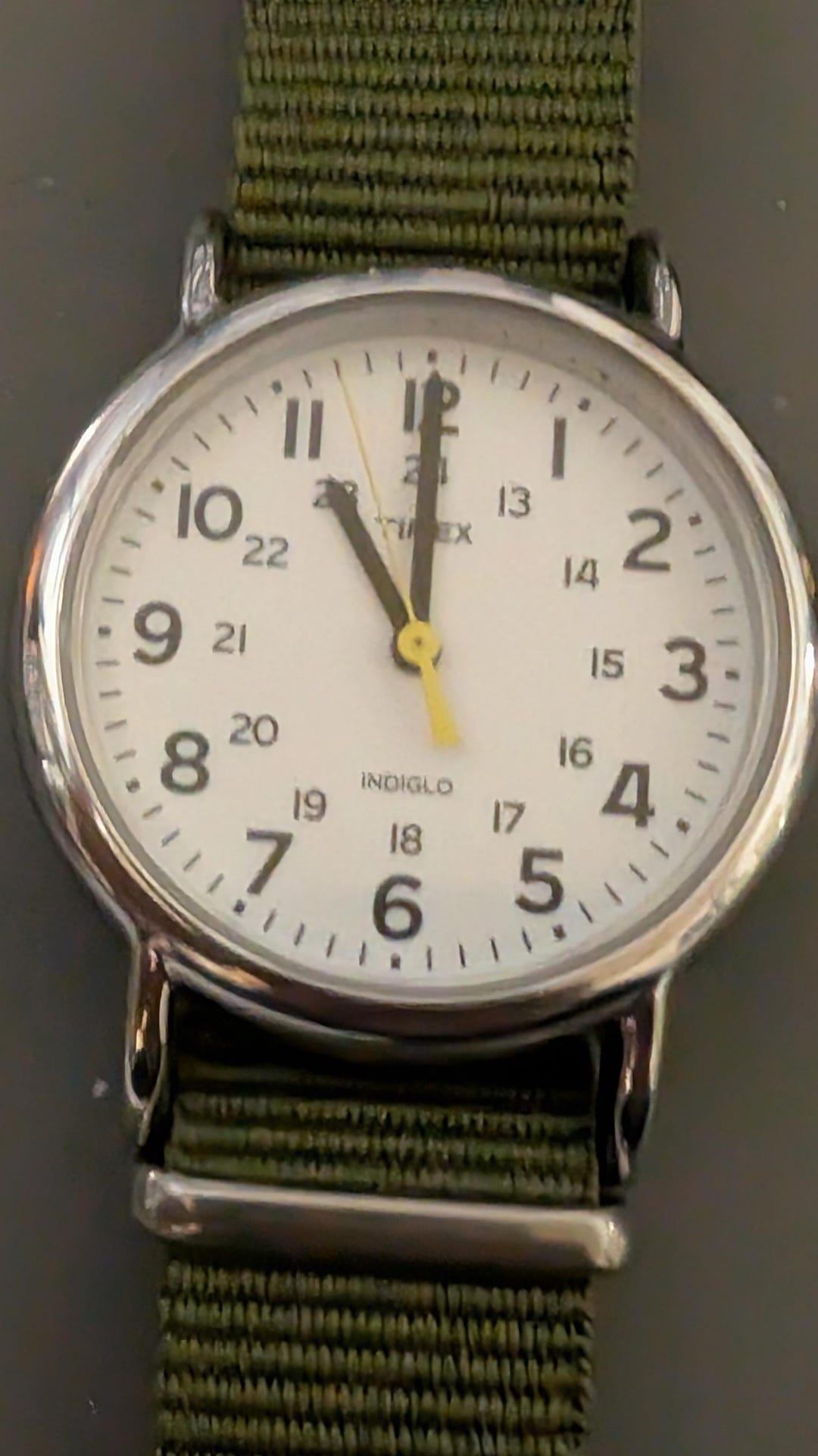 Unisex Timex Indiglo Field Watch With New Battery and New NATO Band ...