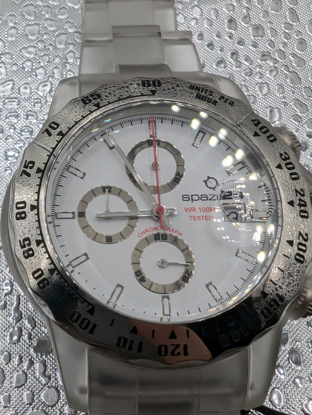 Spazio 24 Italian Made Quartz Watch With Clear Band and New Battery. in ...