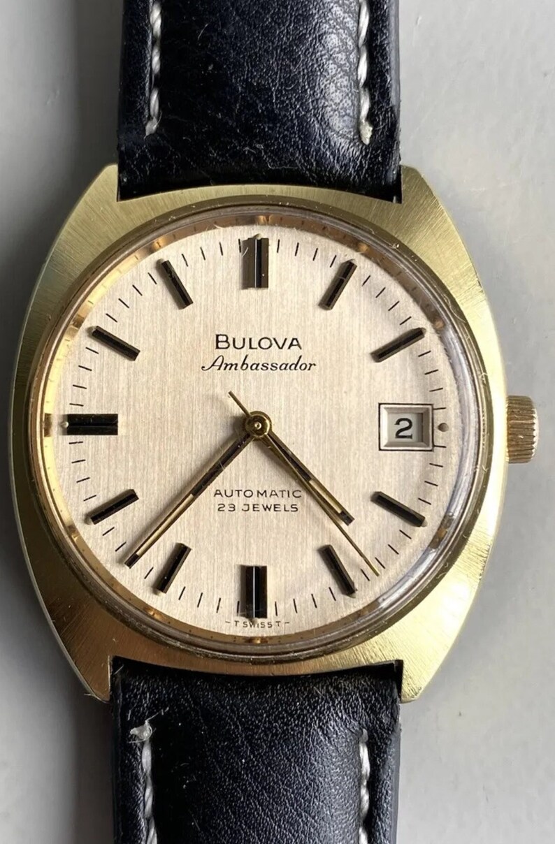 1970 Bulova Ambassador Excellent Condition. New Strap - Etsy