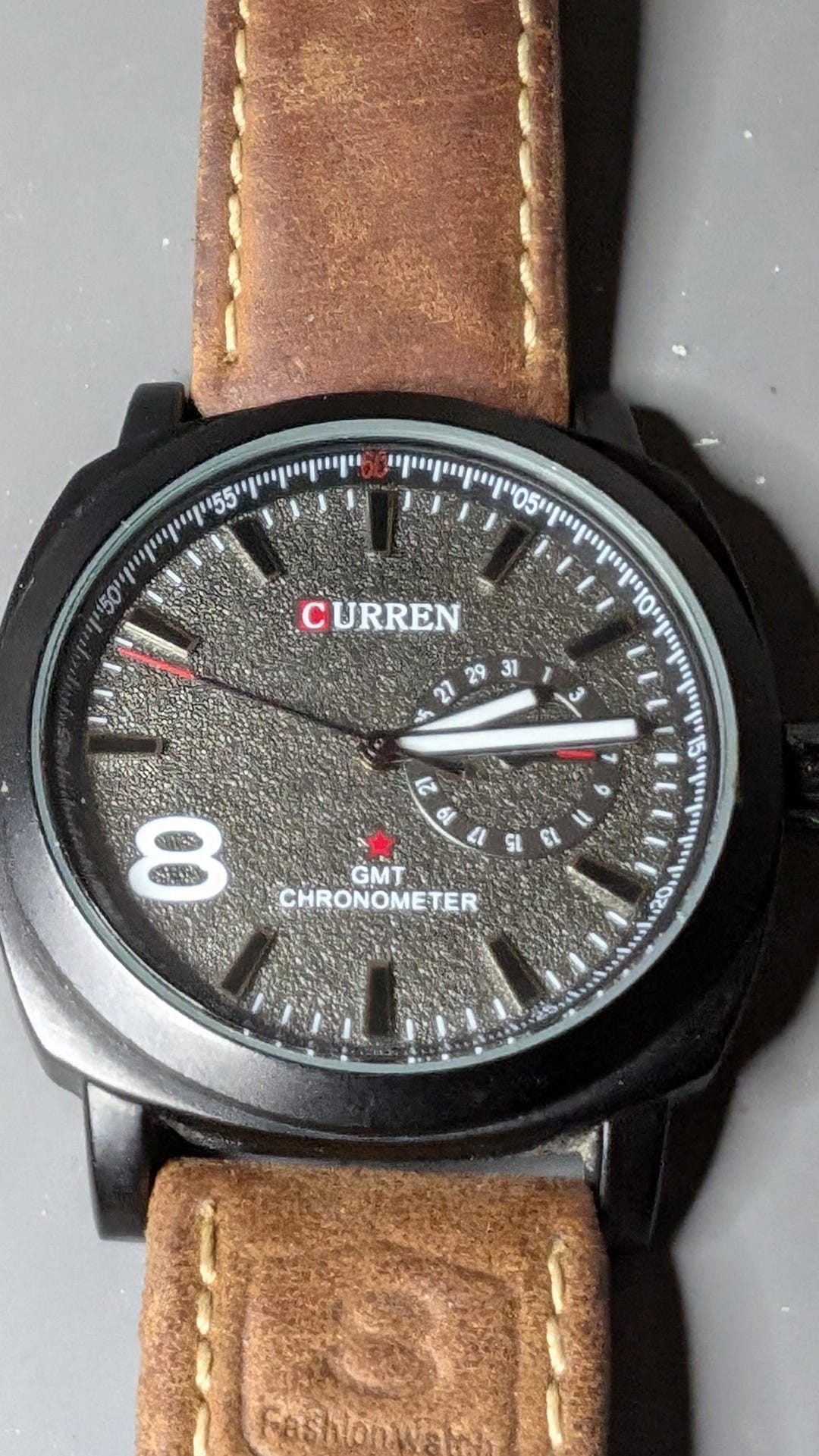 Curren Quartz Watch With New Battery and Nice Leather Band. in Great ...