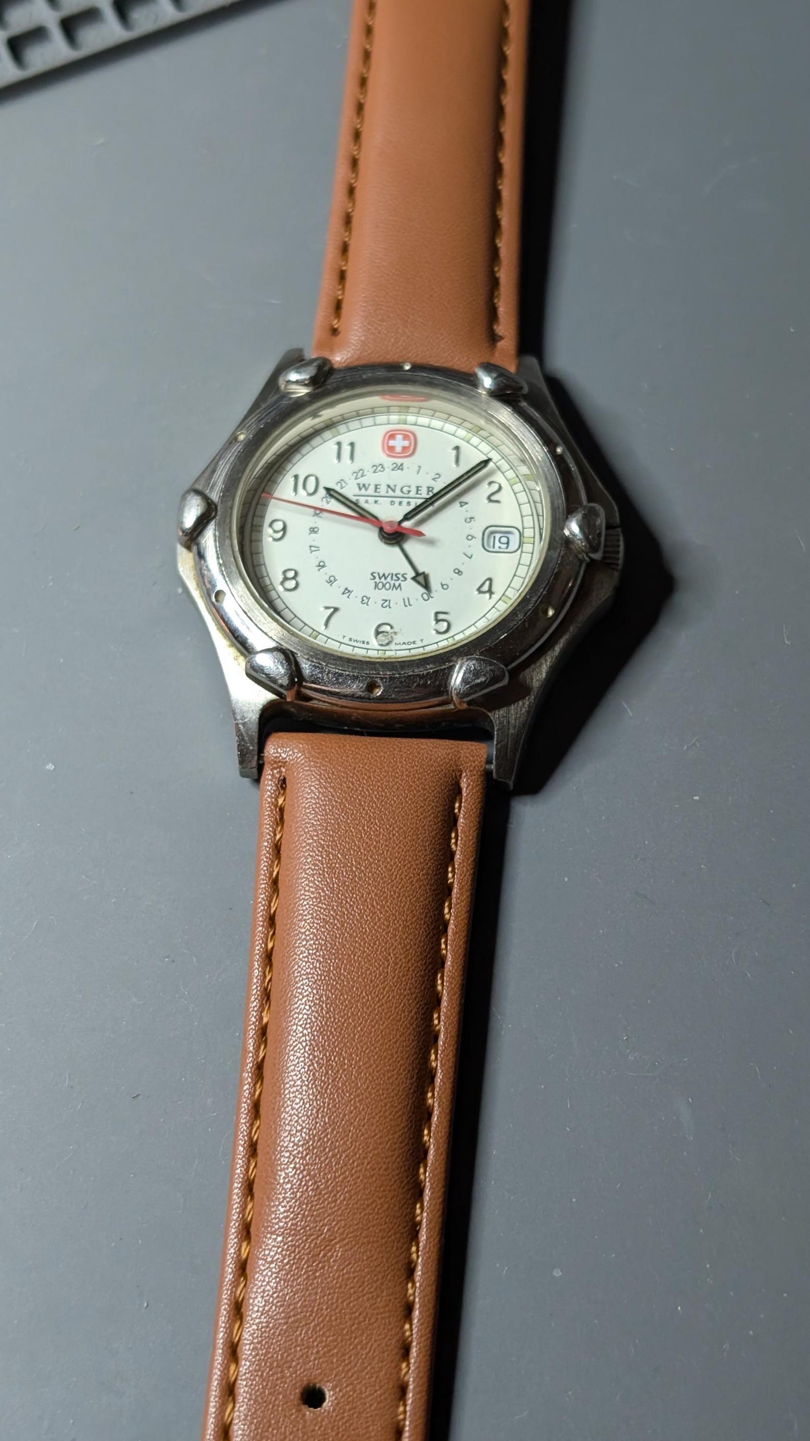 Vintage Wenger 4 Hand 24 Hour Quartz Diver Style Watch With New Battery ...