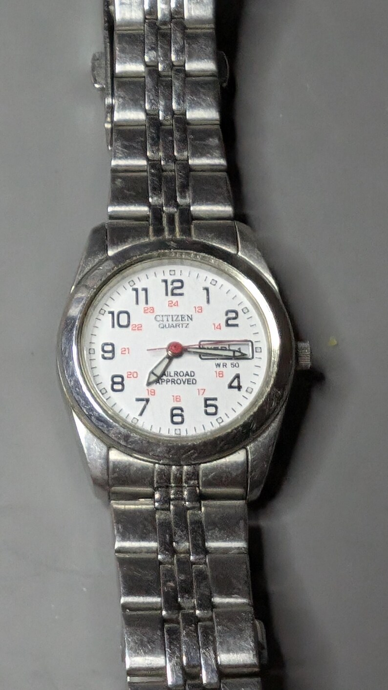 Ladies Vintage Citizen Railroad Approved Quartz Watch With New Battery ...