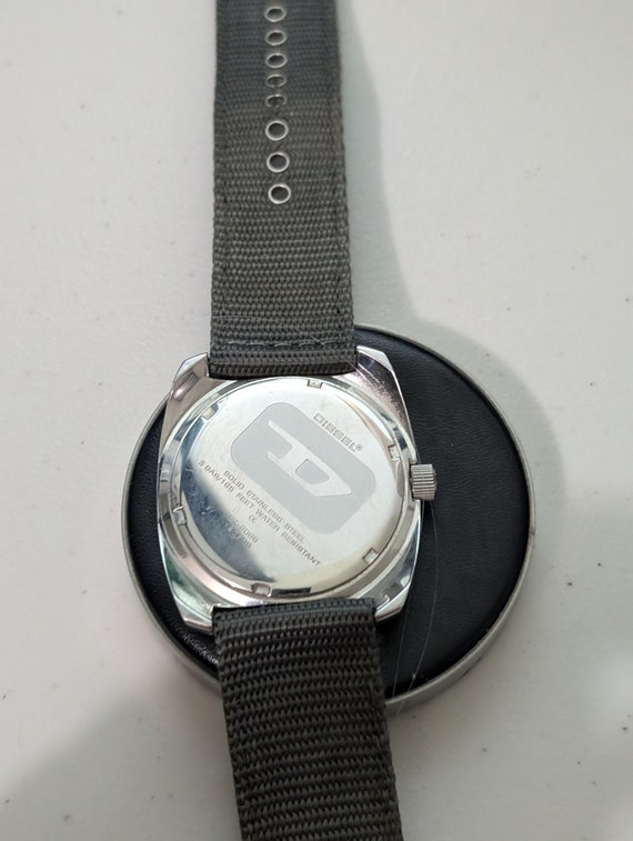 Vintage Diesel rectangular heavy bezel quartz watch w… - Gem