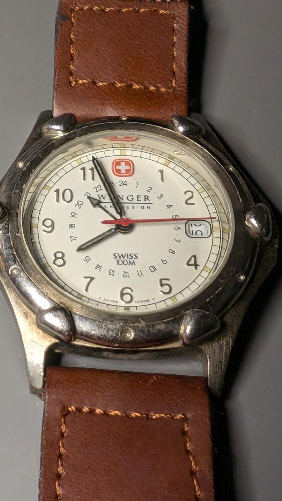 Vintage Wenger 4 Hand 24 Hour Quartz Diver Style Watch With New Battery ...