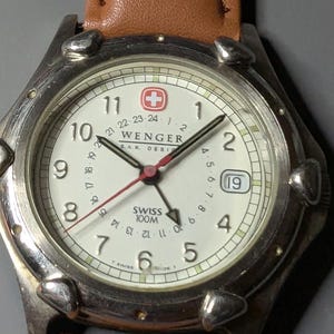 Vintage Wenger 4 Hand 24 Hour Quartz Diver Style Watch With New Battery ...