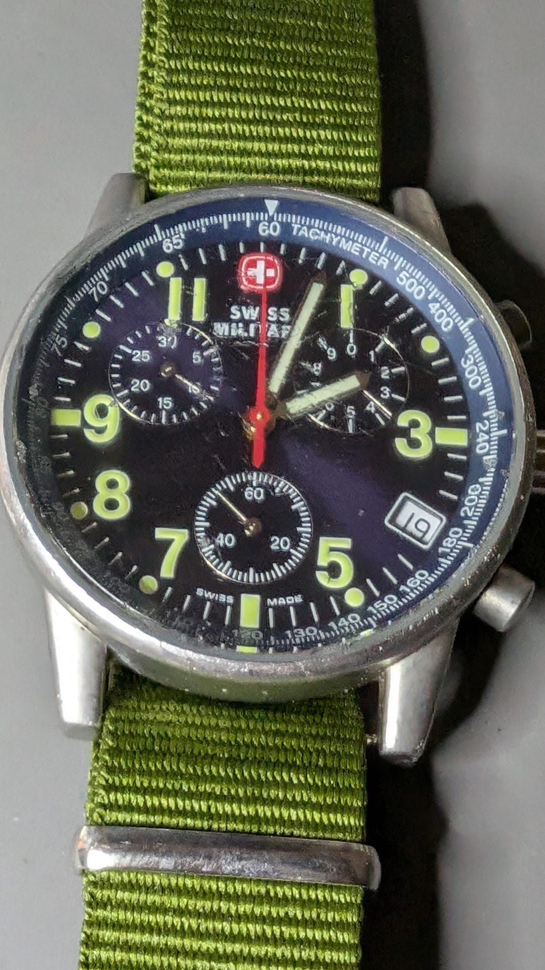 Vintage Wenger Swiss Military Chronograph Watch With New Battery and ...