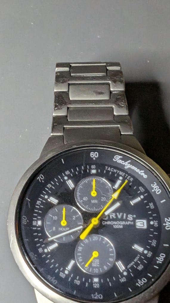 Rare Titanium Orvis chronograph quartz watch with new… - Gem