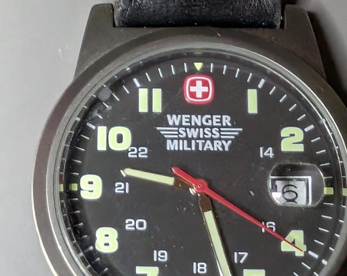 Wenger Swiss Military Field Watch With New Battery and Original Cloth ...