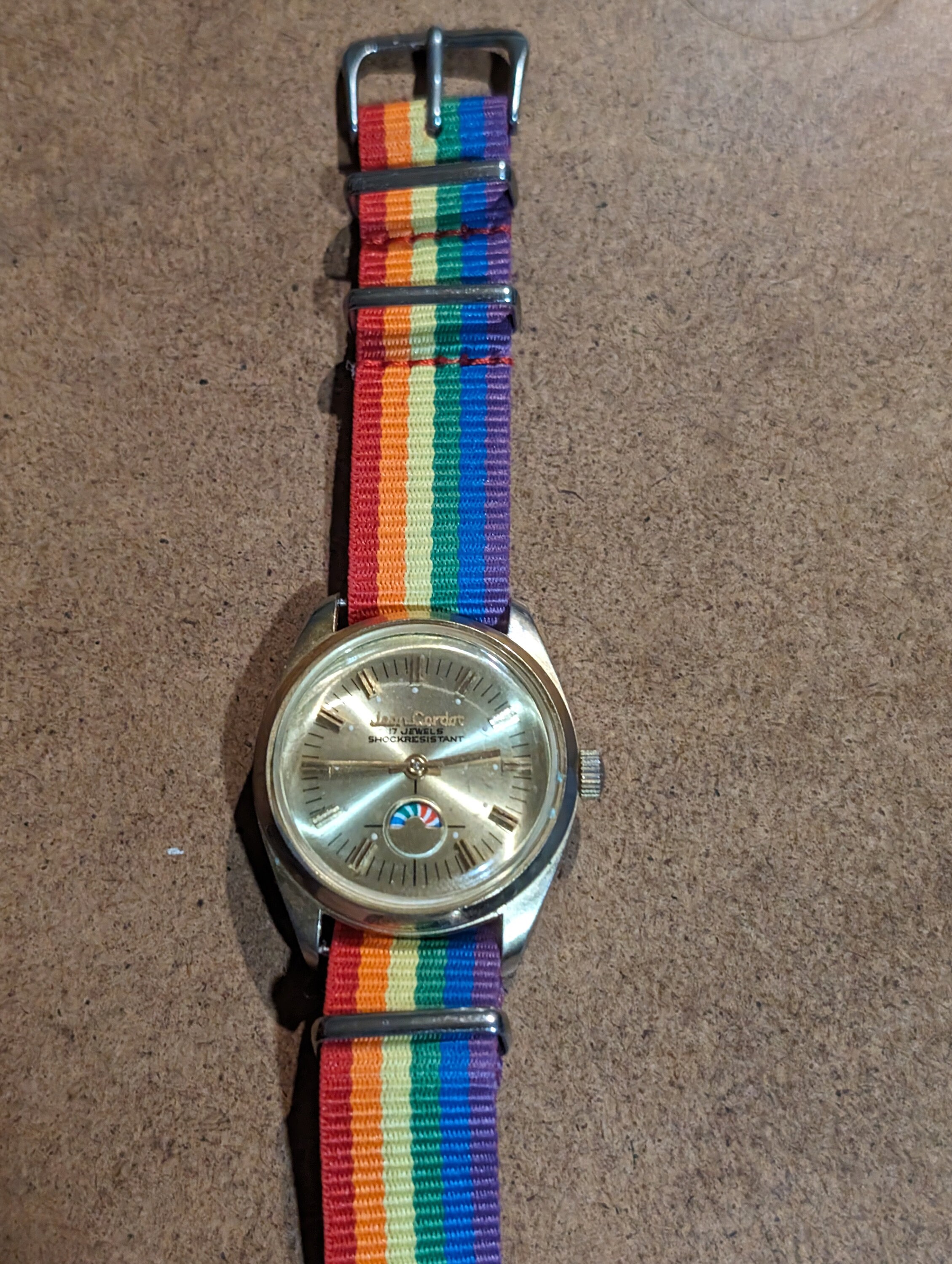 Jean Cardot Russian Made Carousel Watch. Keeps Good Time. Has New NATO ...