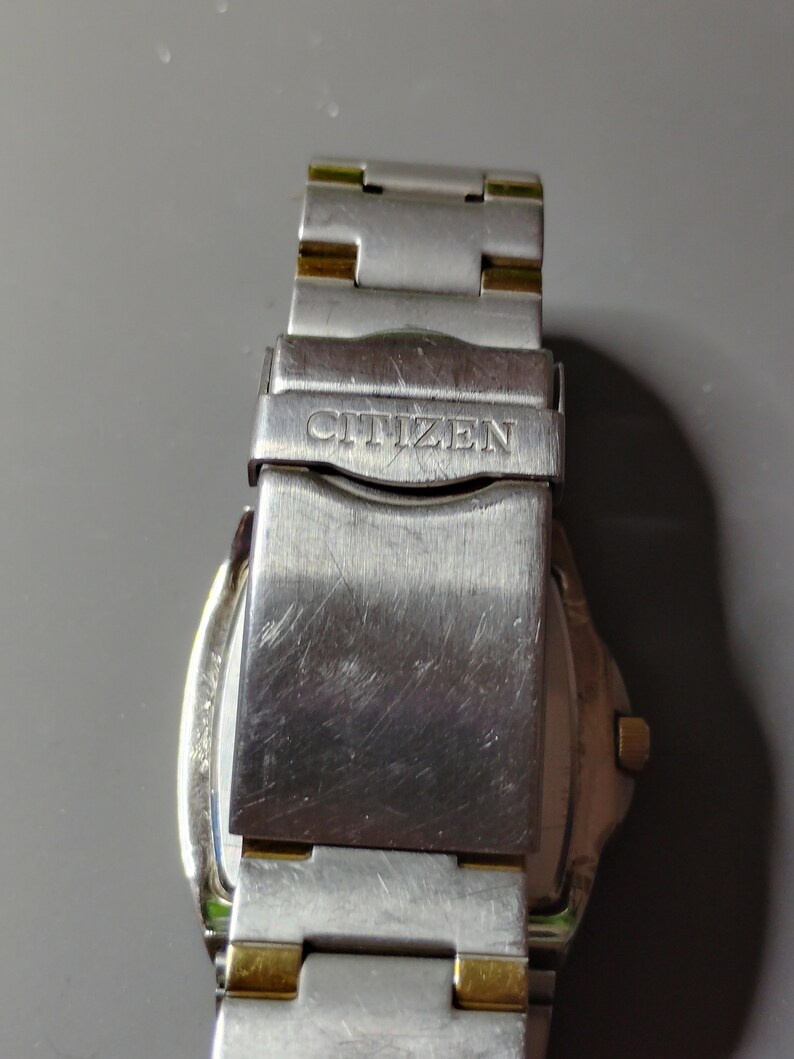 Vintage Citizen Two-tone Rectangular Quartz Watch With New Battery. It ...