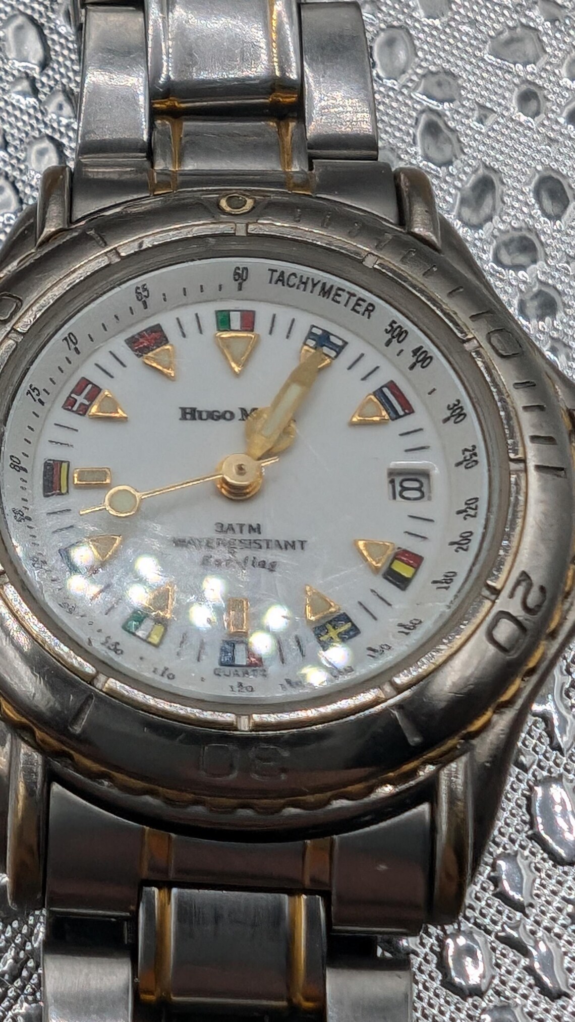 Ladies Vintage Hugo Max Quartz Watch With Flag Dial. Has New Battery ...