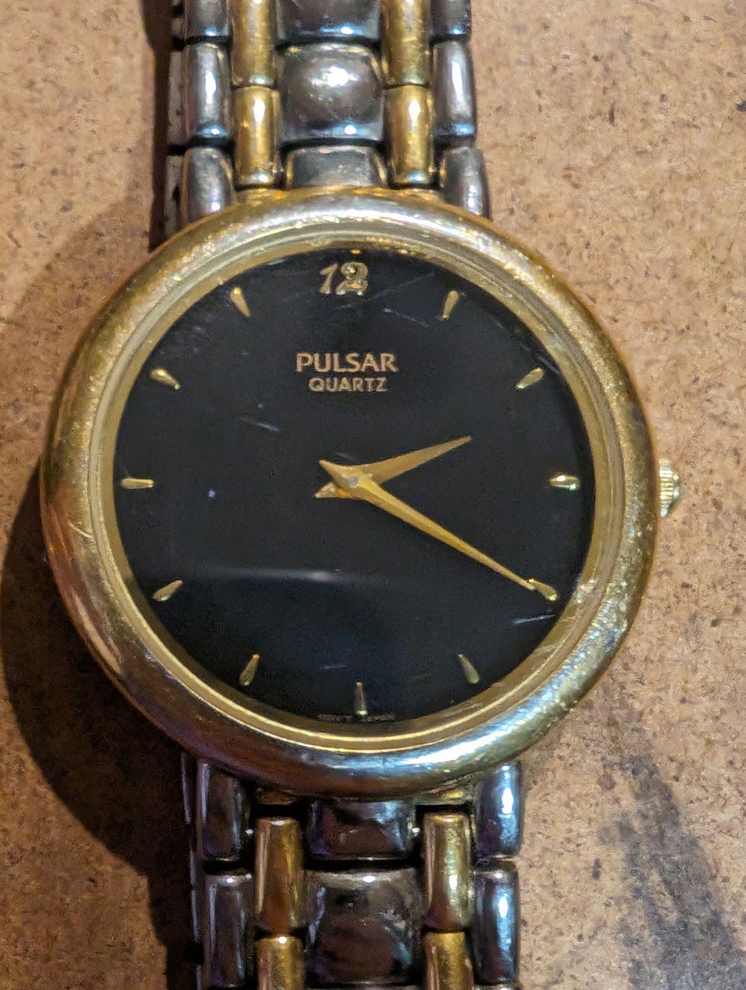 Vintage Pulsar Quartz Watch With Two-tone Gold and Silver Band. Has New ...