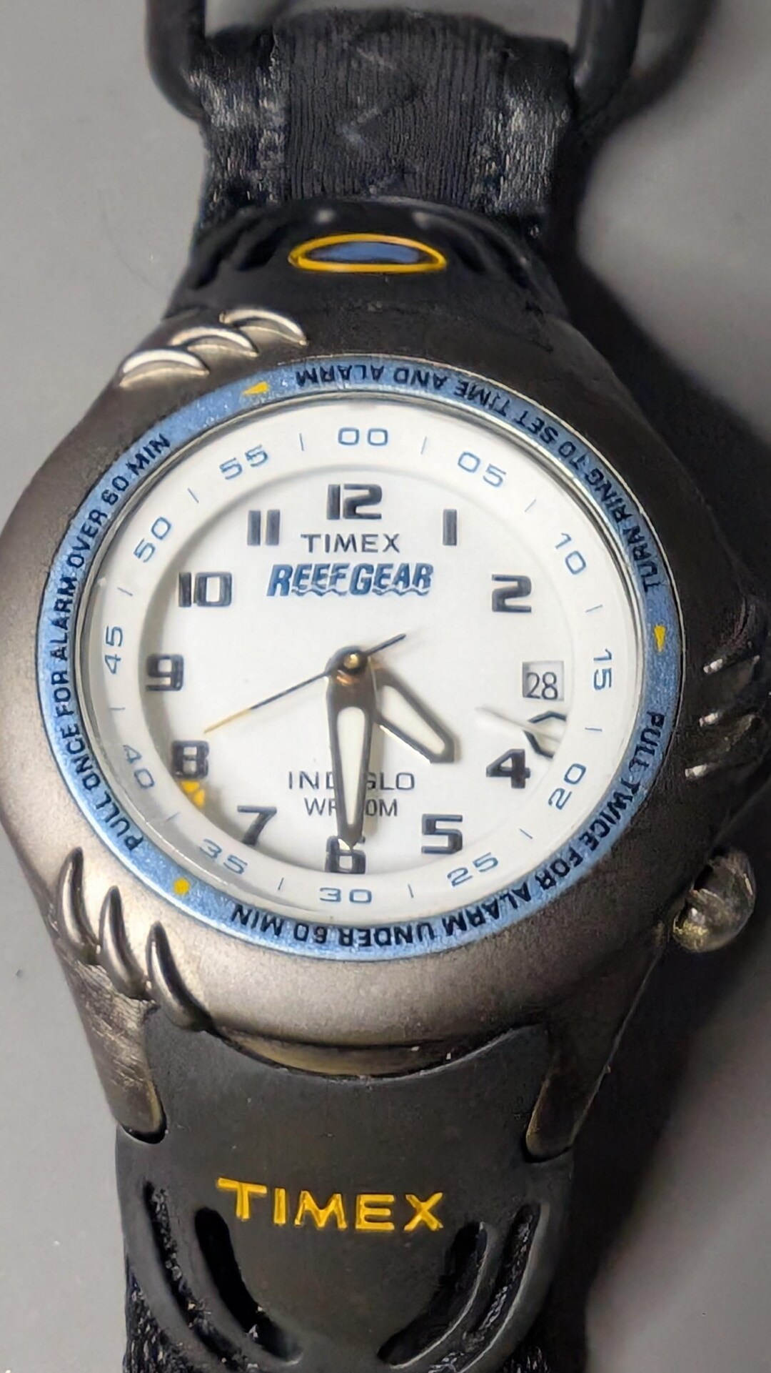 Rare Timex Reef Gear Diver Style Watch With New Battery. Time Adjusts ...