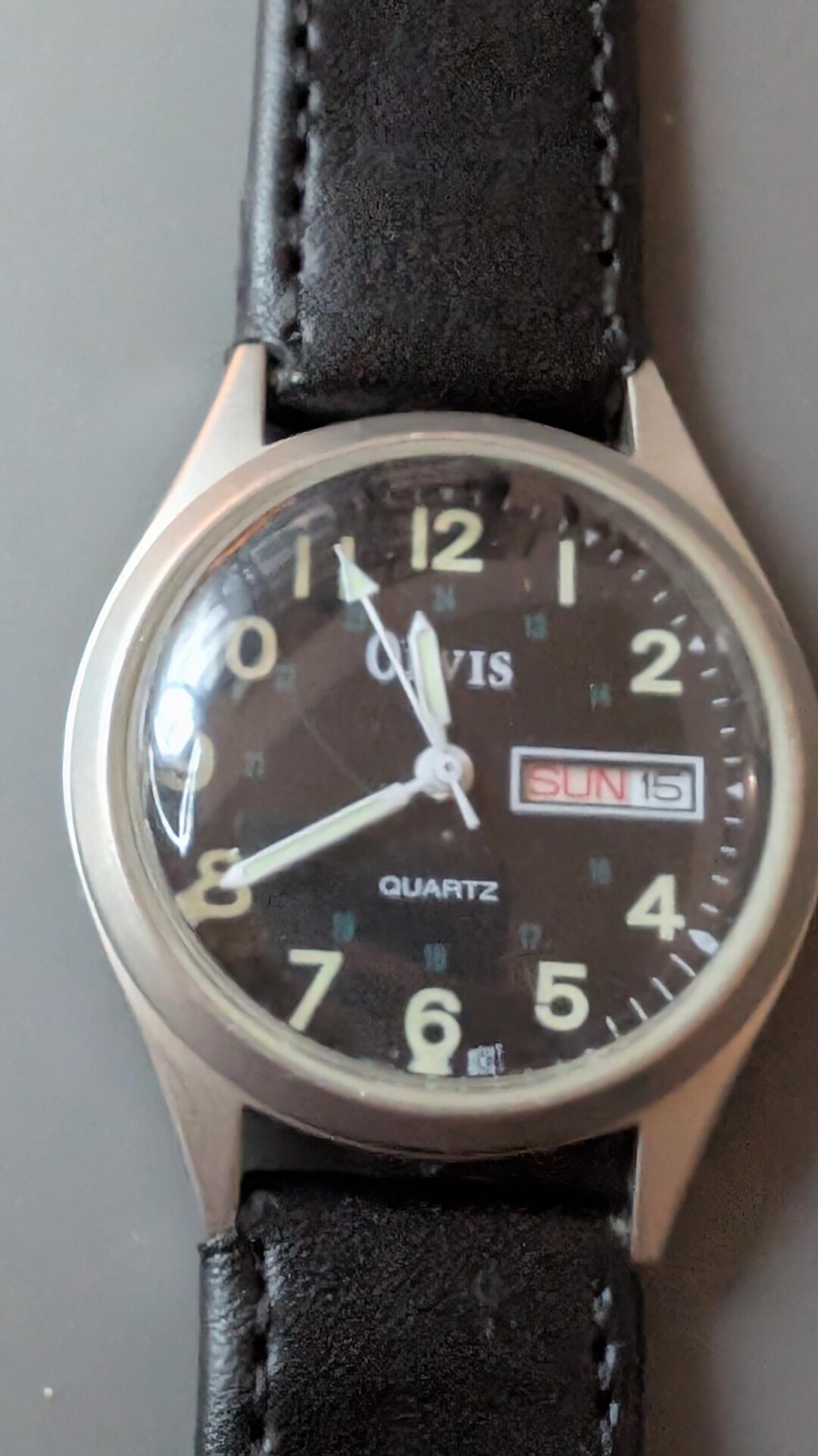 Orvis Military Style Field Watch With Day and Date. H as a New Battery and Keeps Good Time. New ...
