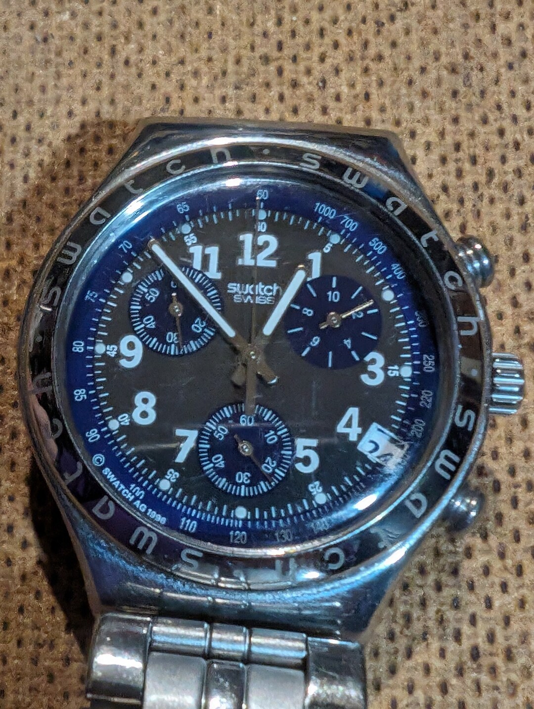 Vintage Swatch Swiss Made Secret Agent Watch With New Battery Keeps ...