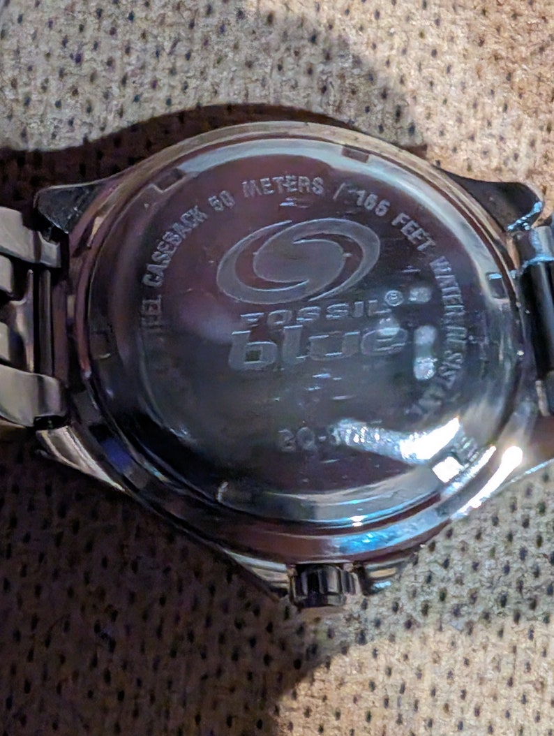 Vintage Fossil Blue Diver Style Watch With New Battery in Excellent ...