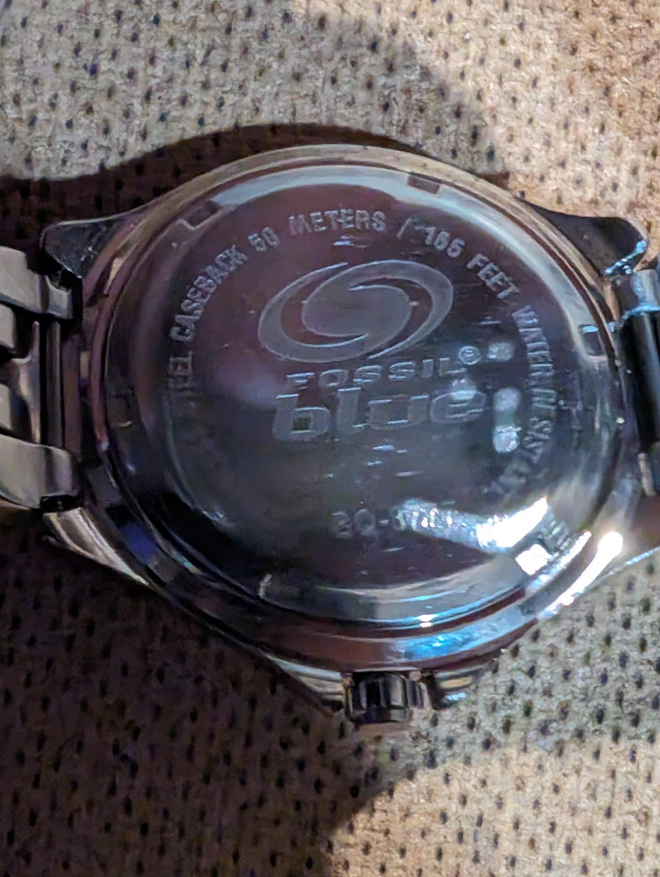 Vintage Fossil Blue Diver Style Watch With New Battery in Excellent ...