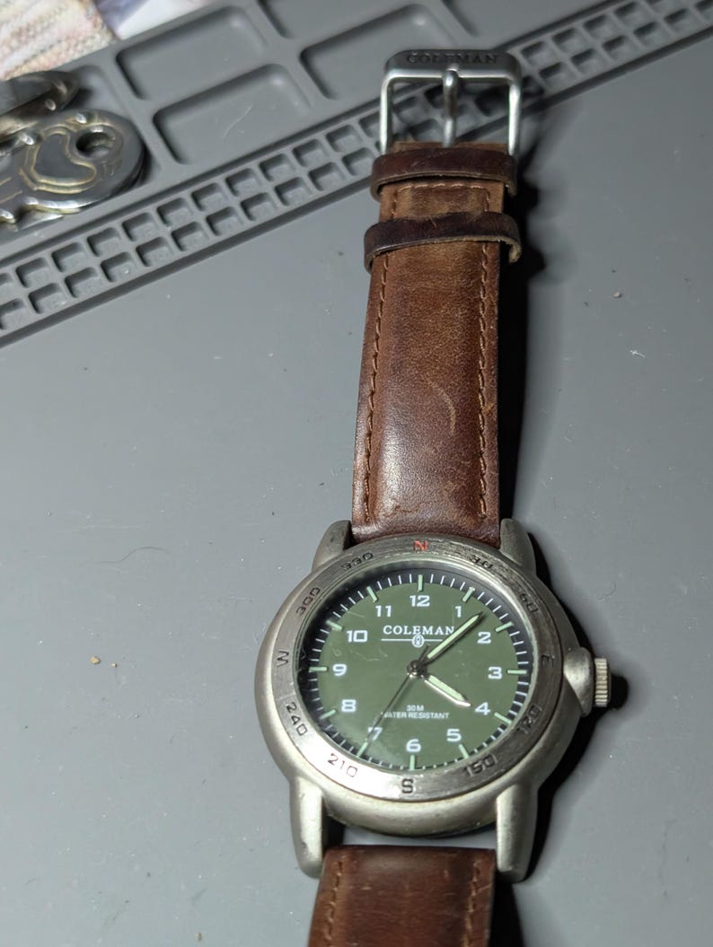 Coleman Quartz Field Watch With New Battery and Original Band. Keeps ...