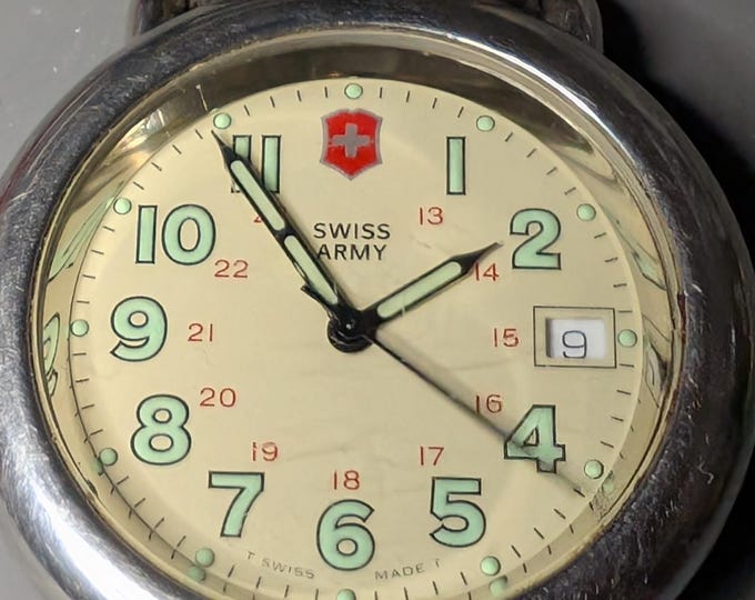 Vintage Swiss Army Men's Cavalry Watch With Original Leather Band ...