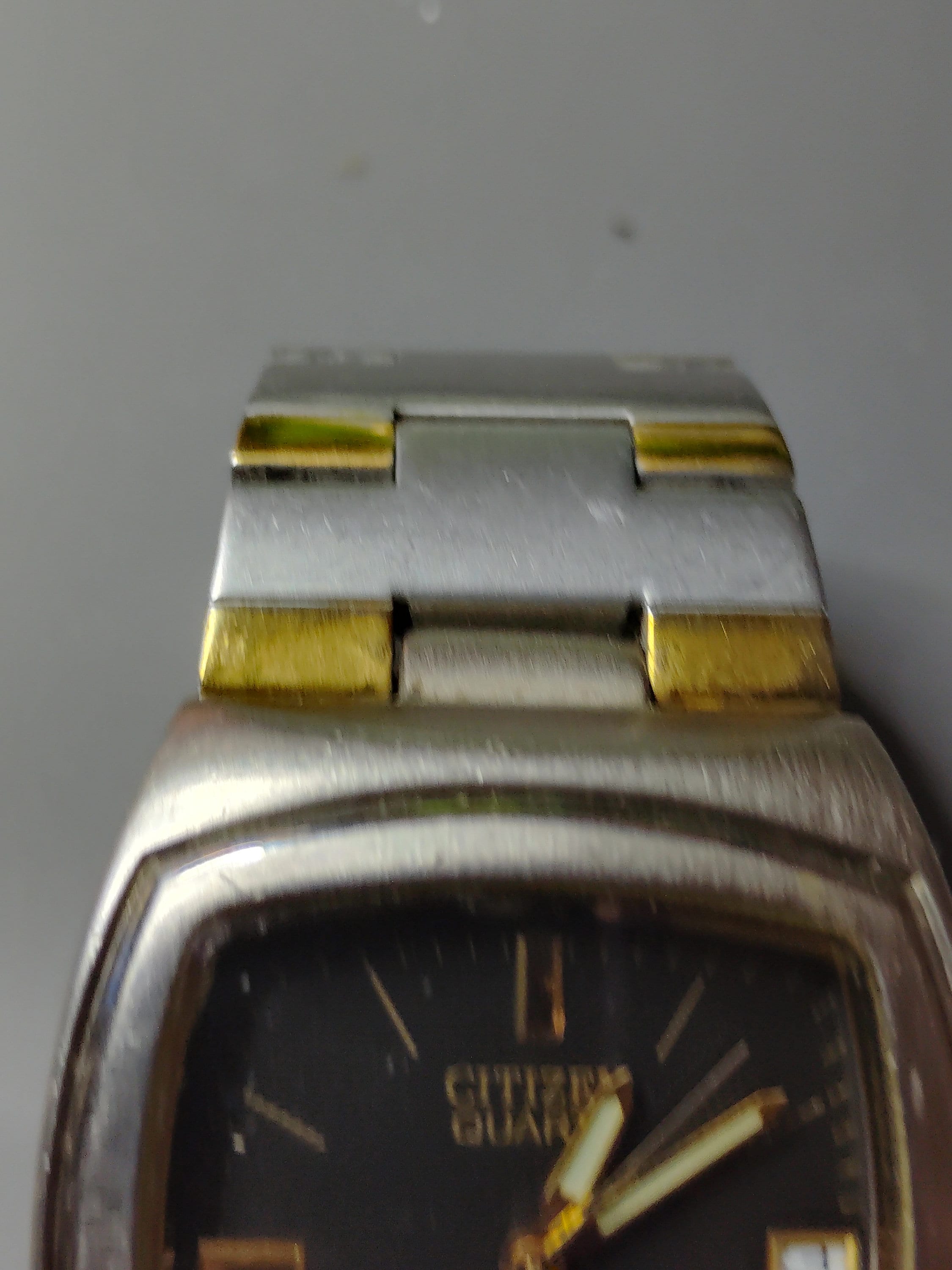 Vintage Citizen Two-tone Rectangular Quartz Watch With New Battery. It ...