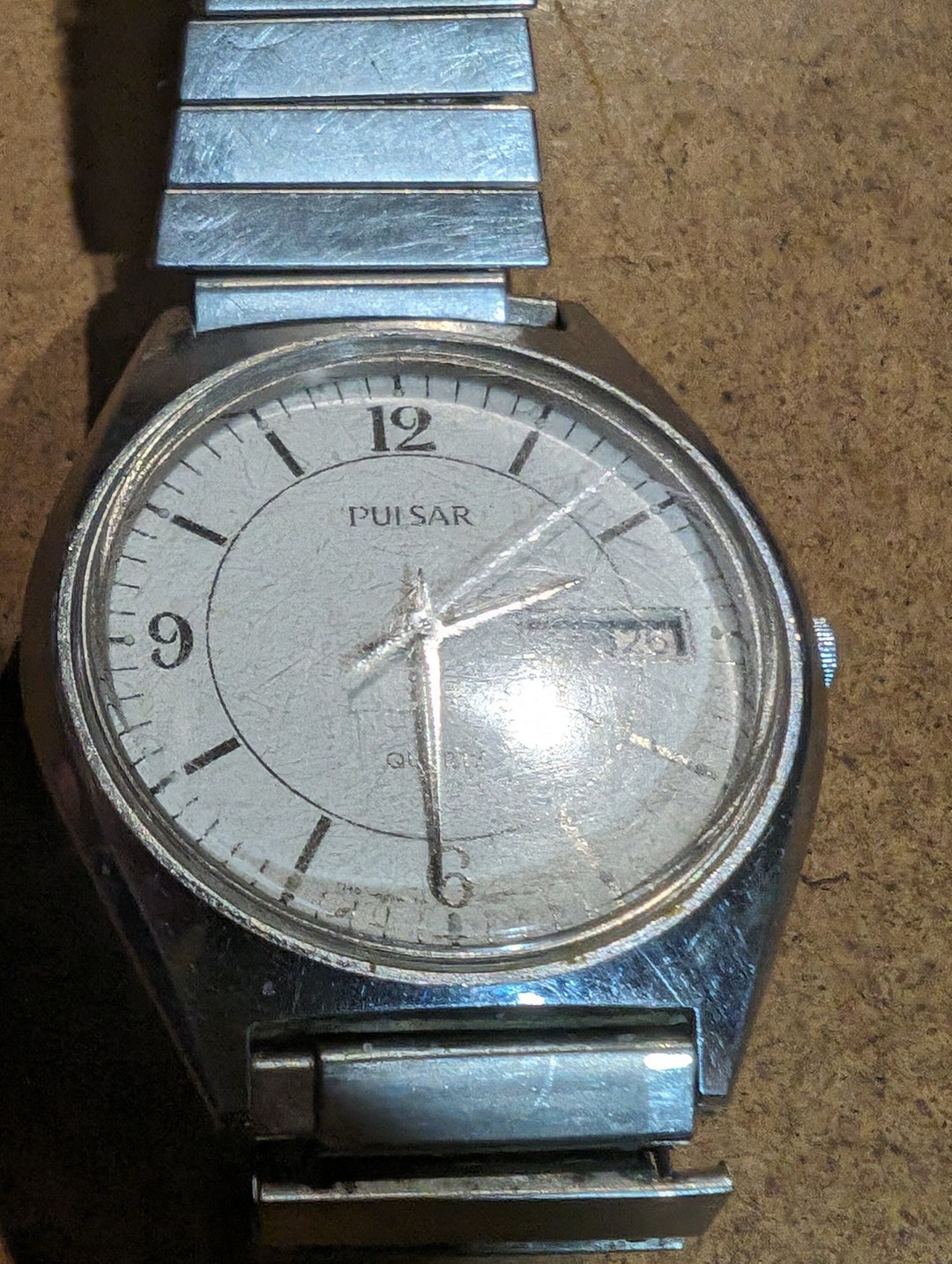 Vintage Pulsar Quartz Watch With New Battery and Twisto Flex Style Band ...