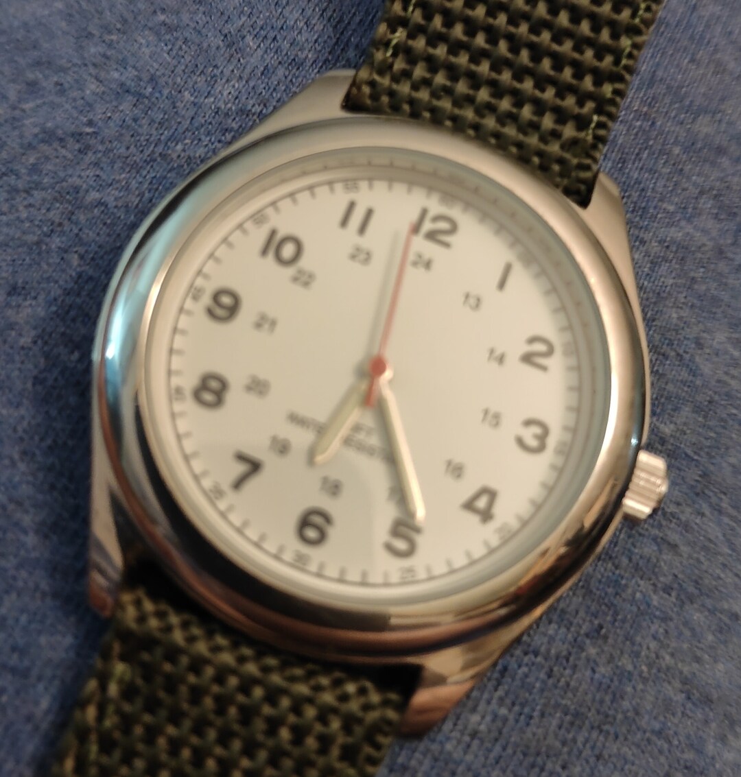 FMD Men's Quartz Field Watch With New Band and Battery. Excellent ...
