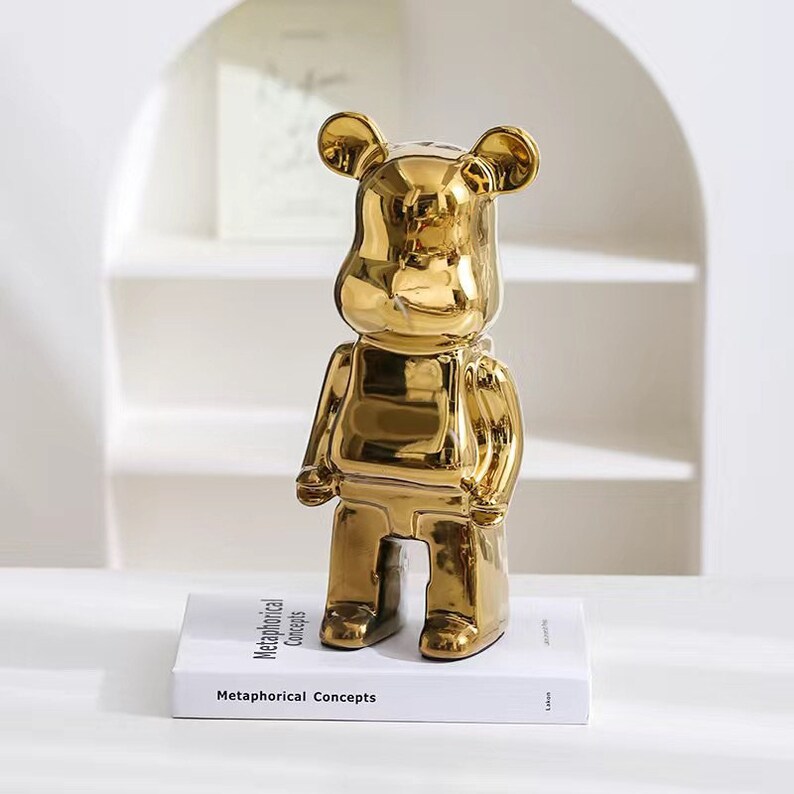 Violent Bear Porcelain Bearbrick Statue 28cm Decor for Home Decoration ...