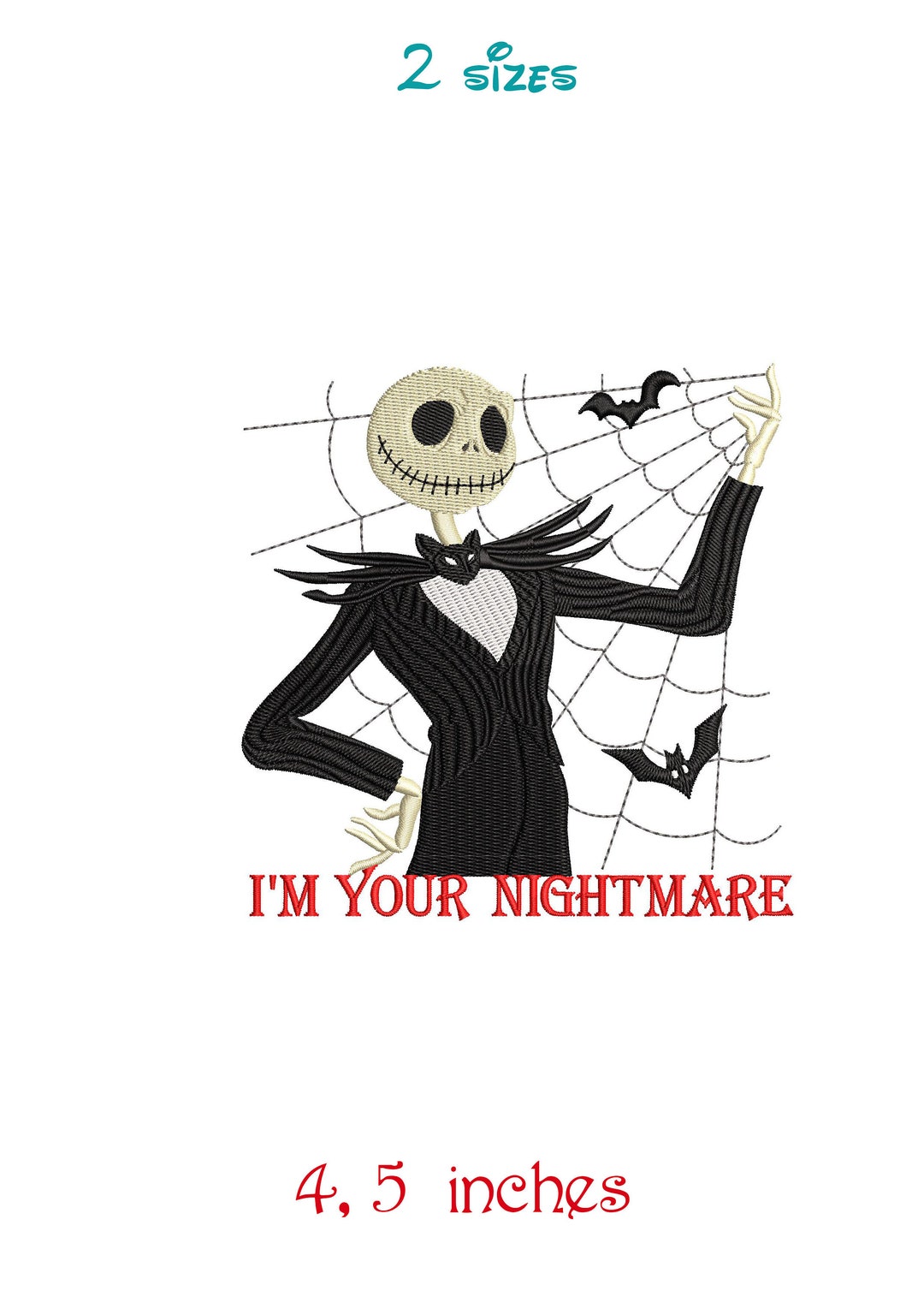 I'm Your Nightmare. Machine Embroidery Design File. Install Download ...