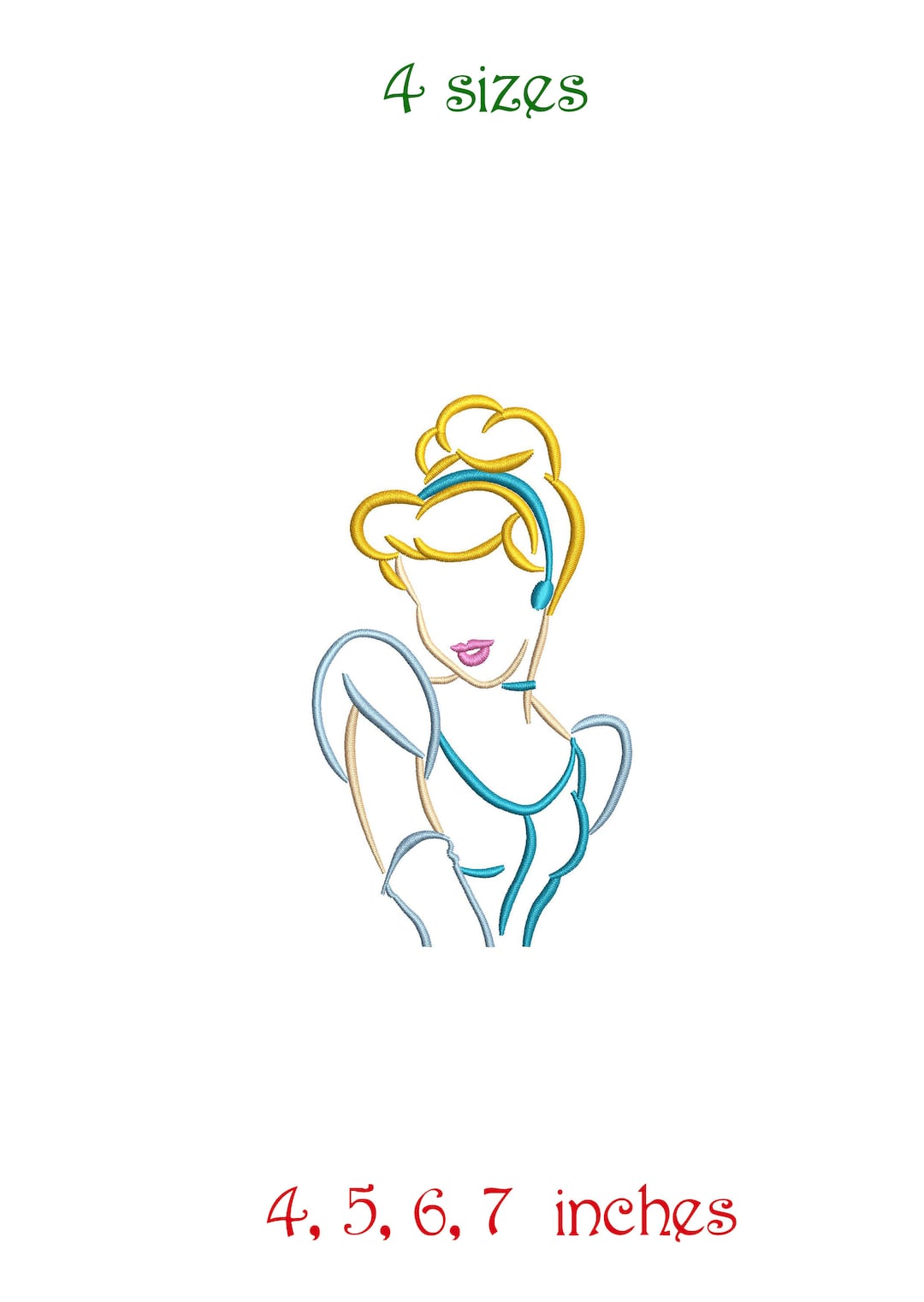 Cinderella Inspired. Machine Embroidery Design File. - Etsy