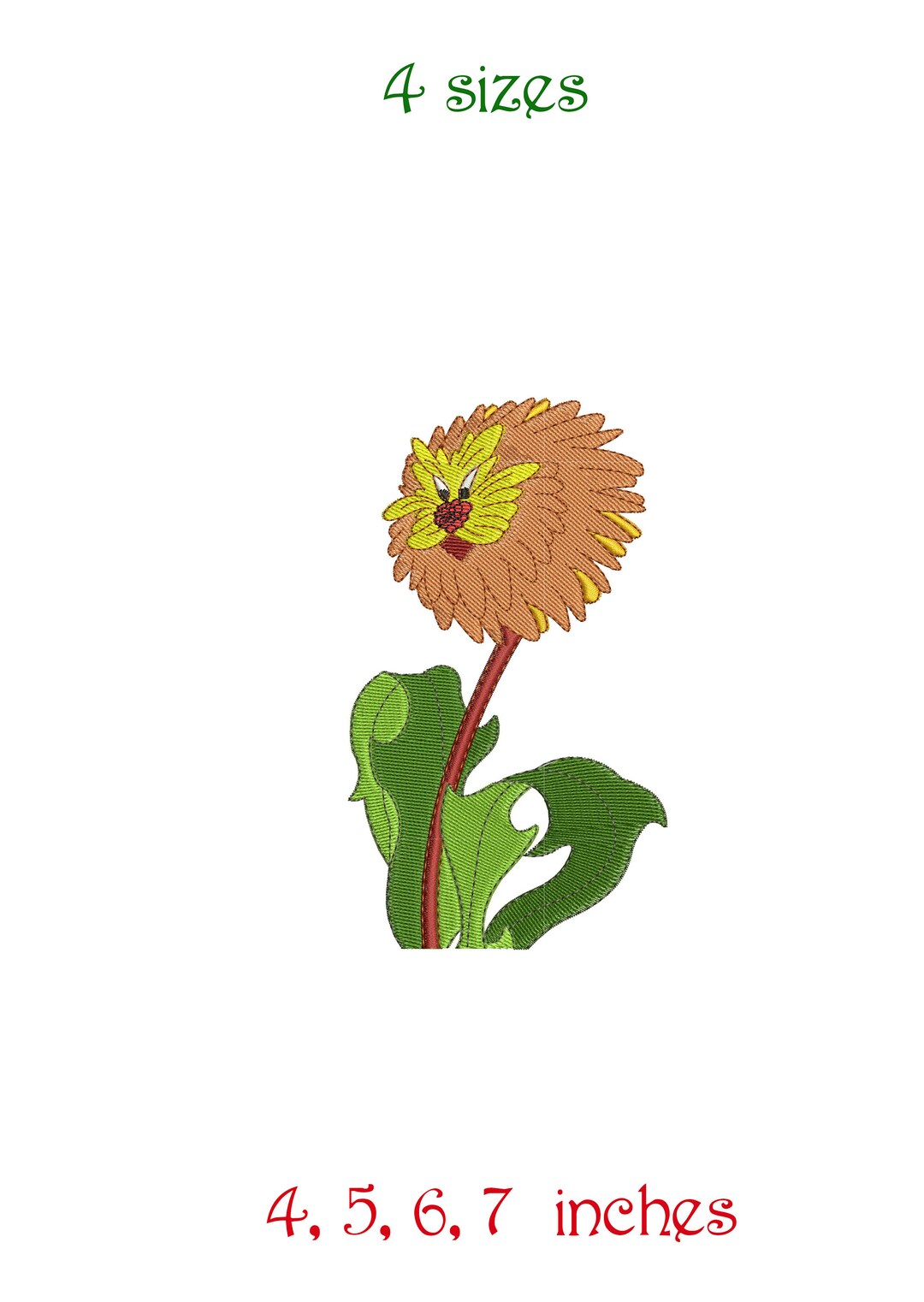 The Flowers From Alice in Wonderland Inspired. Dandelion. Machine ...