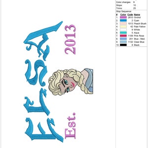 Abstract Princess Elsa Logo. Frozen Inspired. Machine Embroidery Design ...