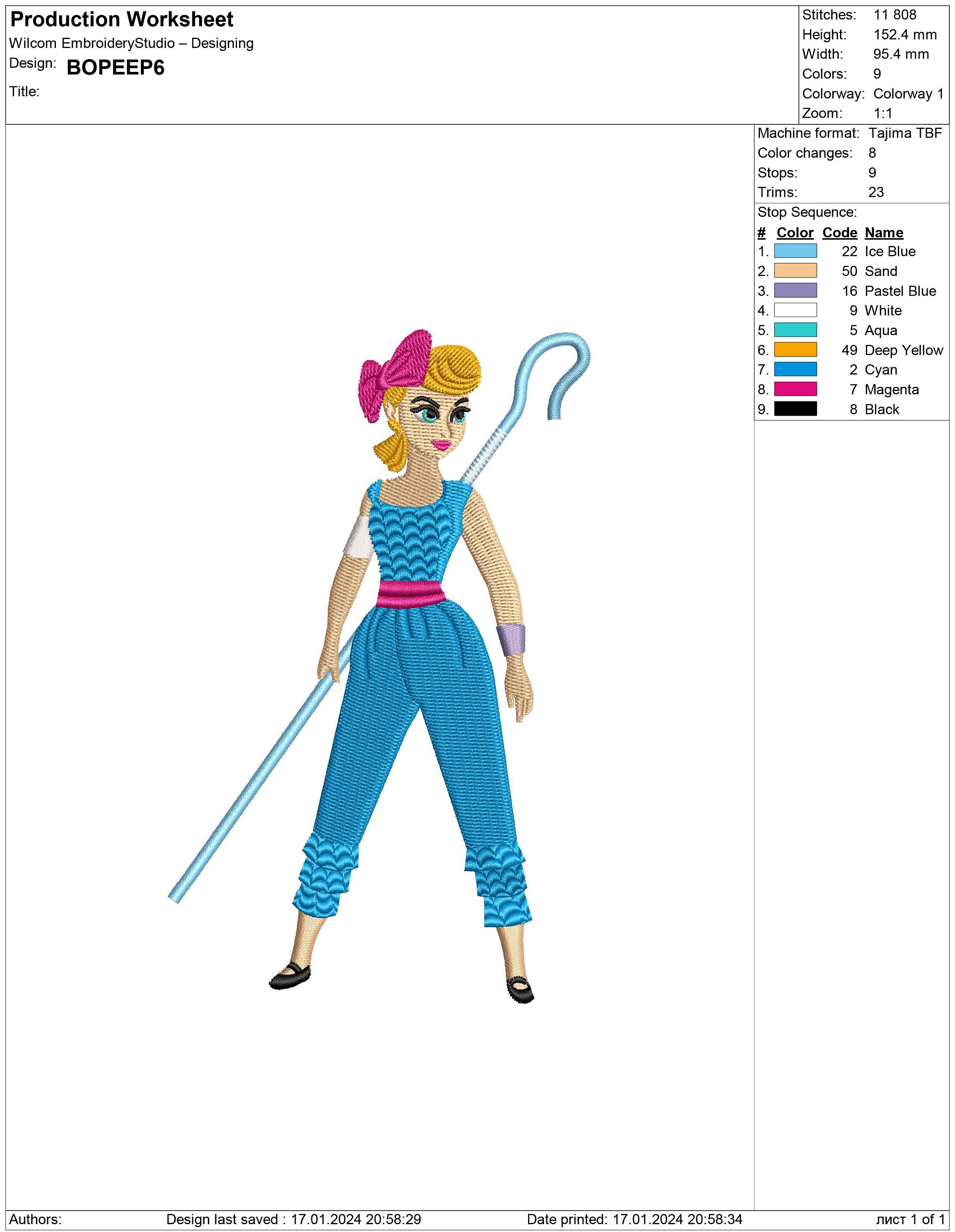 Toy Story Bo Peep Inspired. Machine Embroidery Design File. Install ...