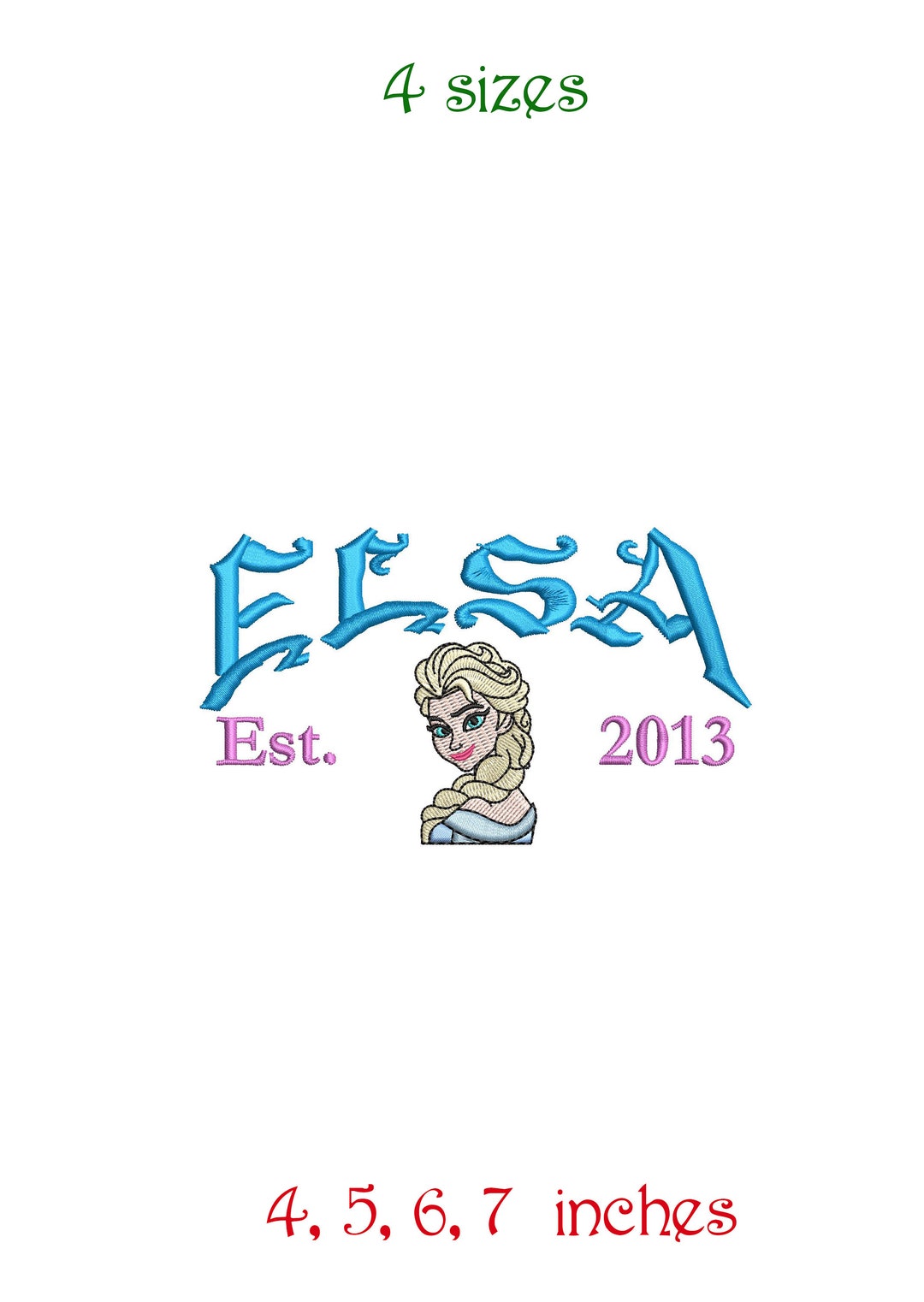 Abstract Princess Elsa Logo. Frozen Inspired. Machine Embroidery Design ...