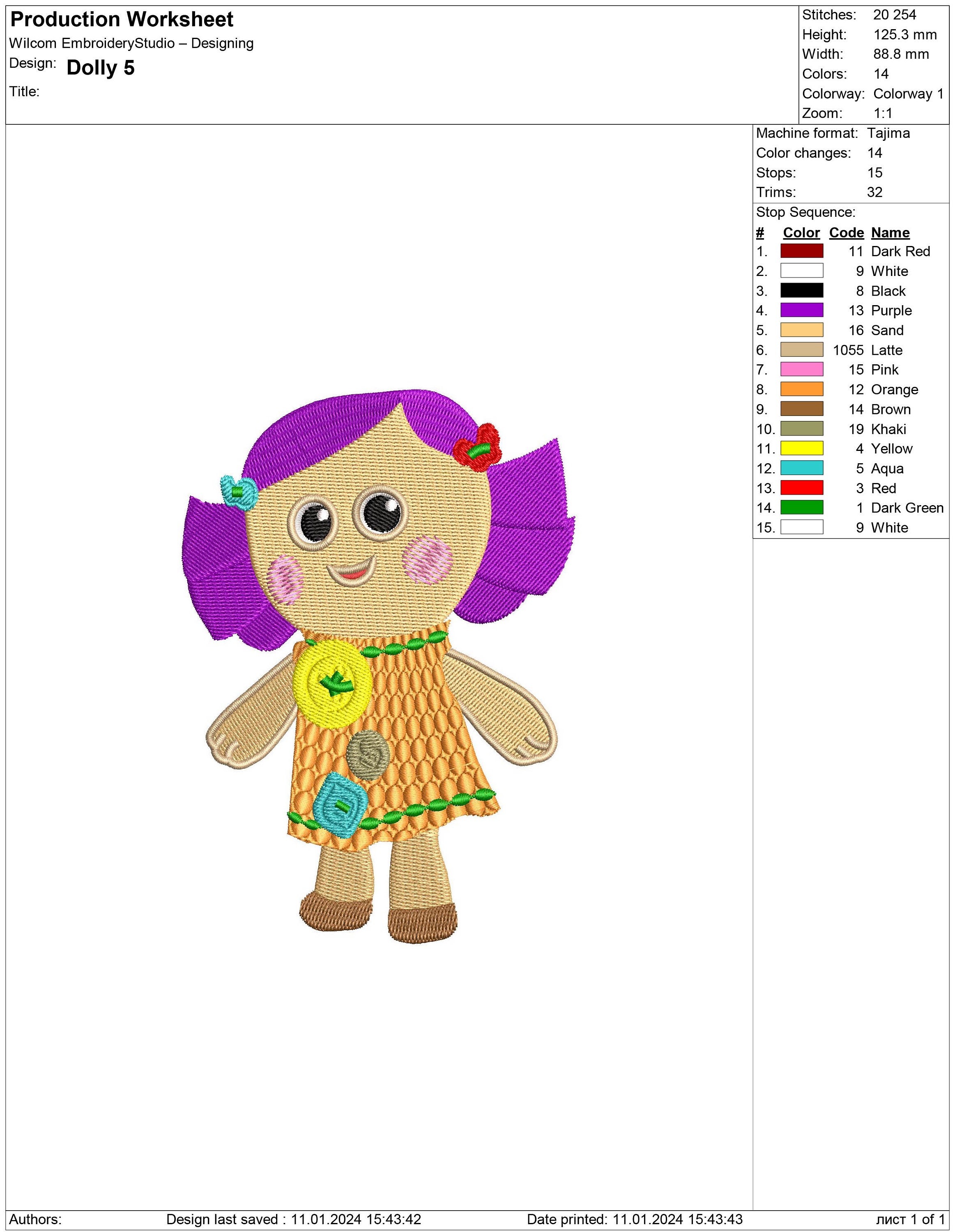Toy Story Dolly Inspired. Machine Embroidery Design File. Install ...