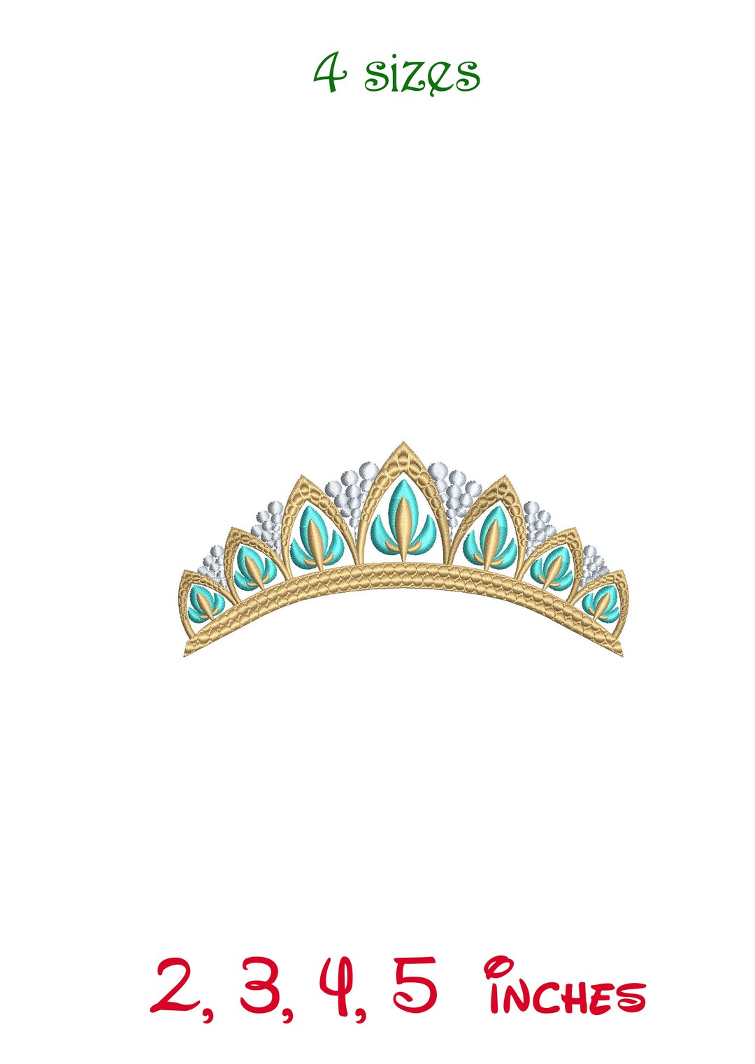 Annas Crown, Frozen Inspired. Machine Embroidery Design File. Install ...