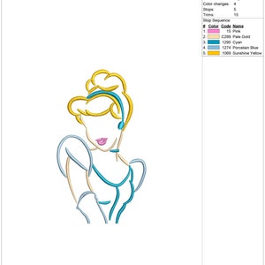 Cinderella Inspired. Machine Embroidery Design File. - Etsy