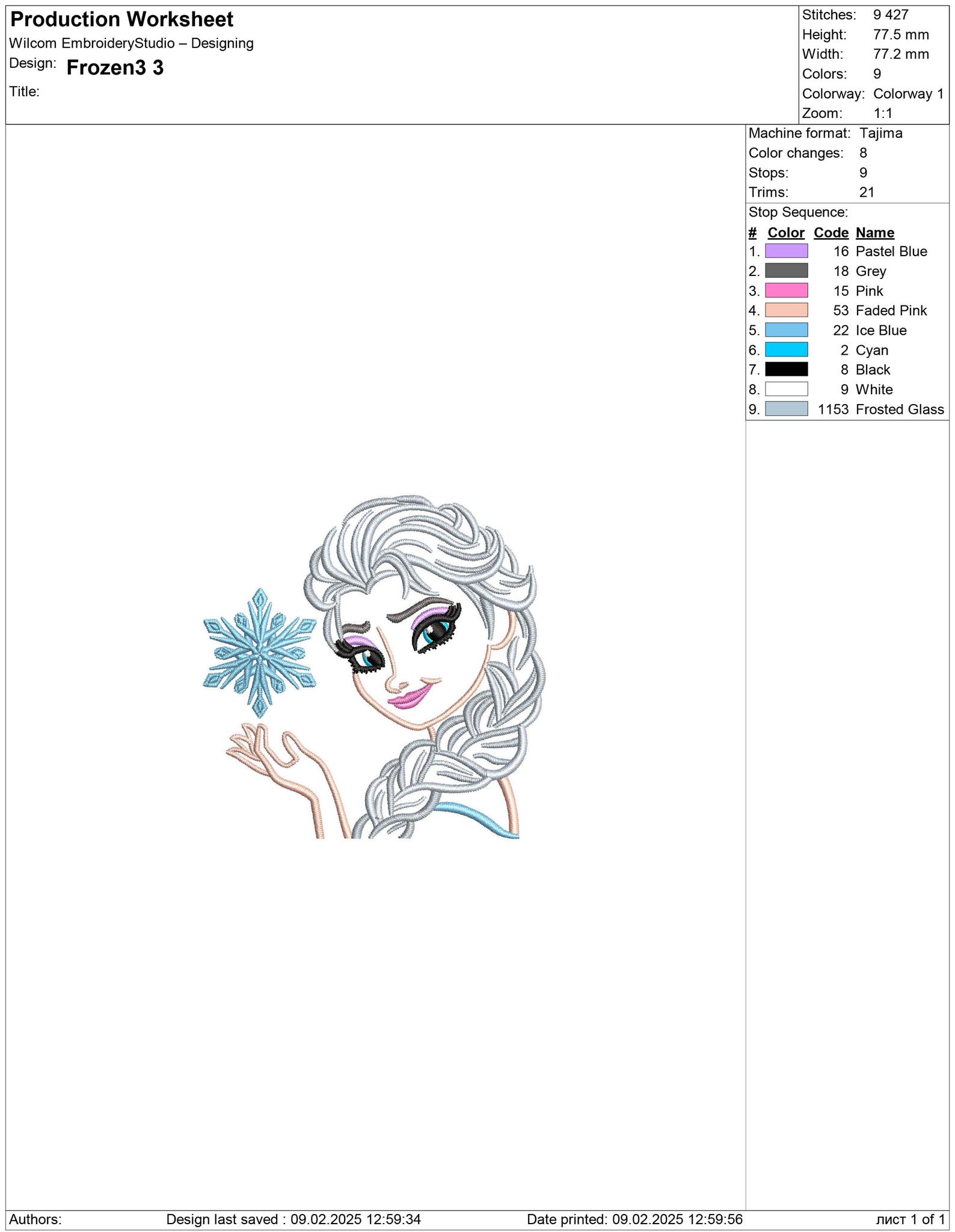 Princess Elsa, Frozen Inspired. Machine Embroidery Design File. Install ...