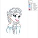 Princess Elsa, Frozen Inspired. Machine Embroidery Design File. Install ...