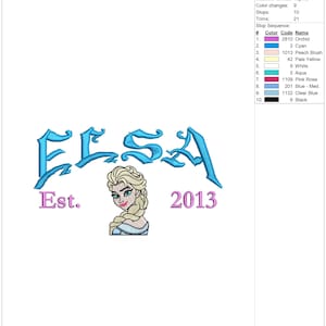 Abstract Princess Elsa Logo. Frozen Inspired. Machine Embroidery Design ...