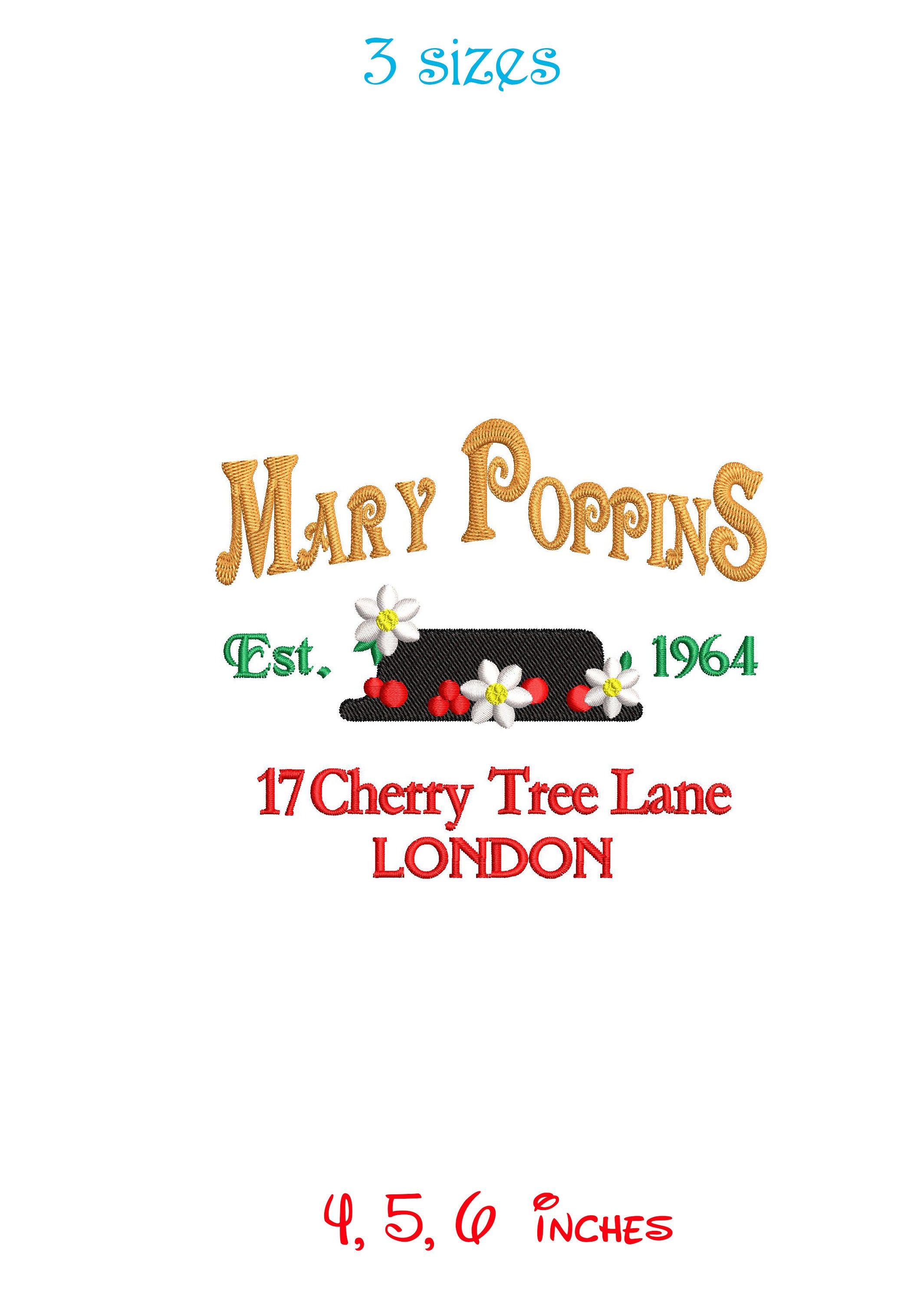 Abstract Logo. Mary Poppins Inspired Machine Embroidery Design ...