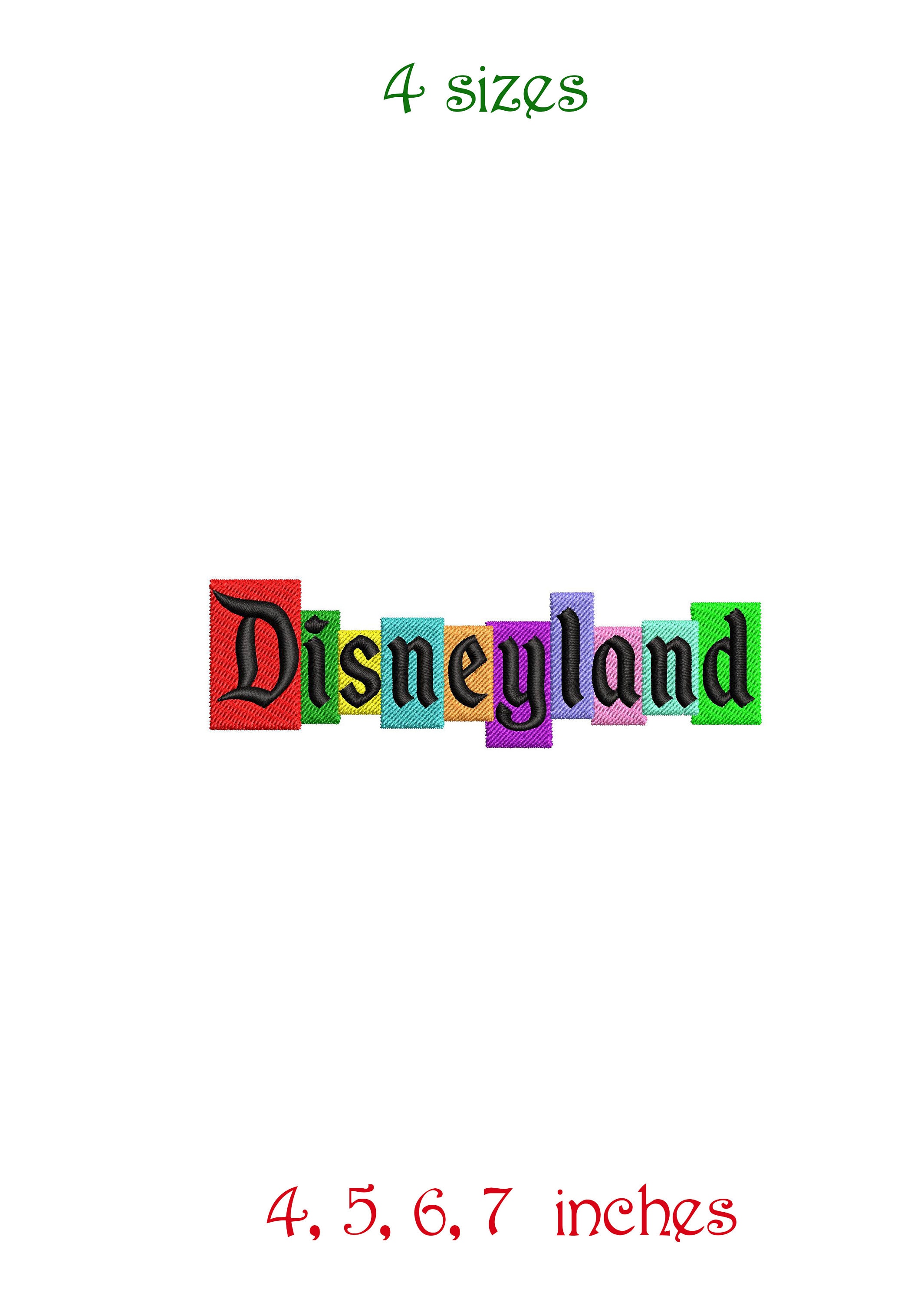 Disneyland Inspired. Machine Embroidery Design. Happiest Place on Earth ...