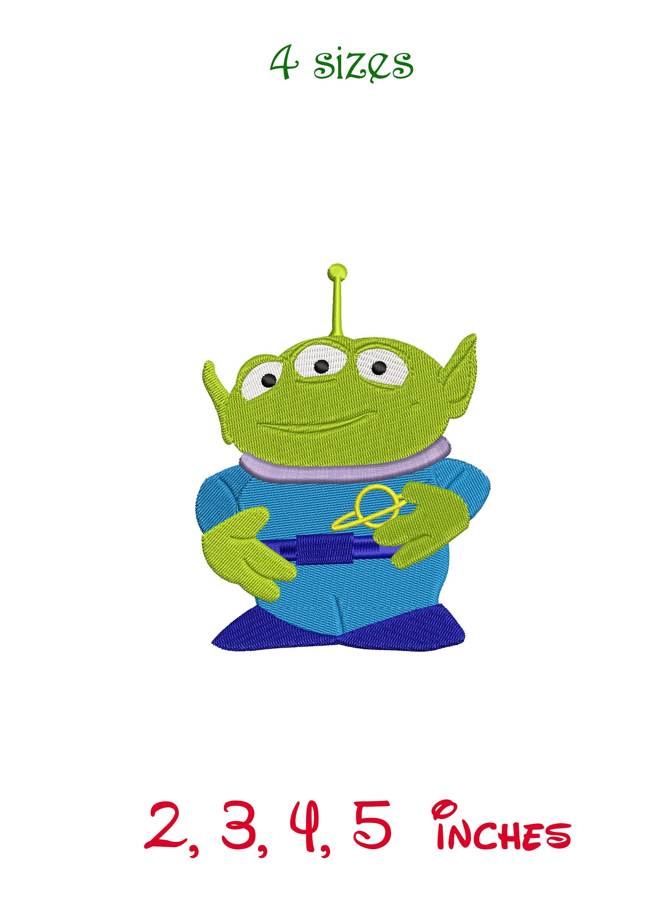 Toy Story Alien Inspired. Machine Embroidery Design File. Install ...
