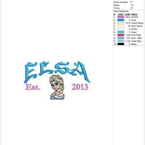 Abstract Princess Elsa Logo. Frozen Inspired. Machine Embroidery Design ...