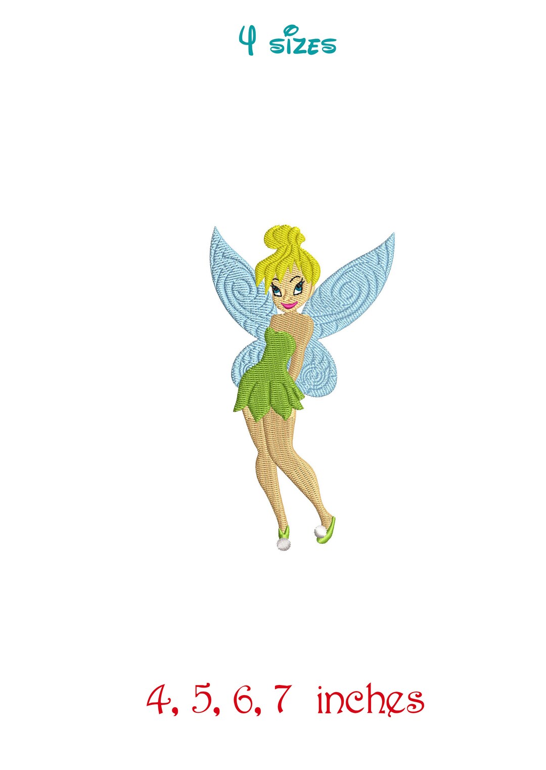 Tinkerbell – Fairy Tinker Bell Inspired. Machine Embroidery Design File ...